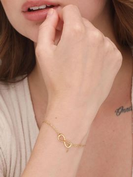 Plated In Gold Infinity Bracelet With Names Talisa Jewerly, 48% OFF
