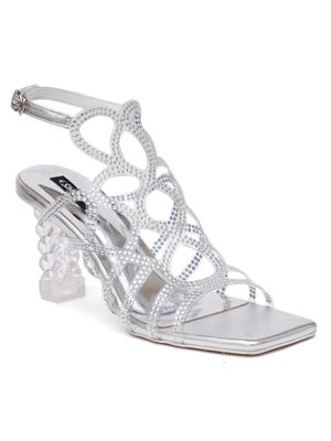 Buy Sherrif Shoes Women Silver Color Sandals Online