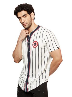 Buy The Souled Store Men Official Captain America Steve Rogers White ...