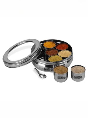 Buy USHA SHRIRAM SS Masala Box-with Transparent Lid Online