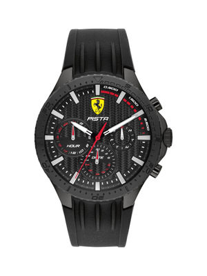 Buy Scuderia Ferrari PISTA Multifunction Black Round Dial Men's Watch ...