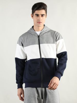 Buy Chkokko Men Winter Jacket Grey Ecru Navy Online