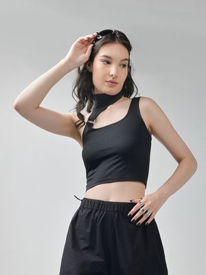 Buy IZF One Shoulder Neck Band Crop Top Online