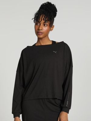Buy Puma STUDIO UNWIND LONG SLEEVE Women Black T-Shirt Online