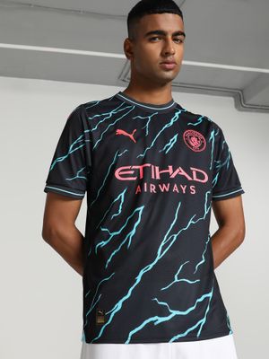 Buy Puma MCFC 3rd Jersey Replica Men Black T-Shirt Online