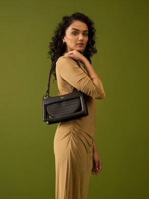 Buy HIE Black Astrid Shoulder Bag (S) Online