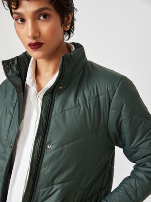 Buy The Label Life Pebble Grey Puffer Jacket Online