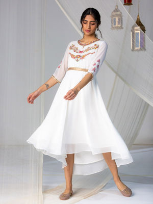 Buy WISHFUL by W White Floral Dress Online