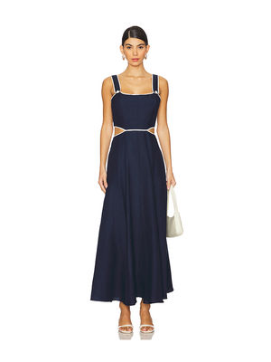 Buy SIMKHAI Amren Cut Out Midi Dress (L) Online