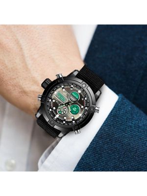 Buy Sylvi ICONIC Fab Strap Black Dial Analog and Digital Watch for Mens ...