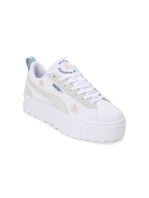 Buy Puma Mayze Embroidery Women White & Grey Sneakers (UK 3) Online