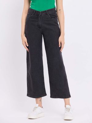Buy Duke Women Grey Stretchable Wide Leg Jeans (28) Online