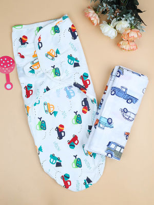Buy Moms Home Muslin & Velcro Swaddle Online