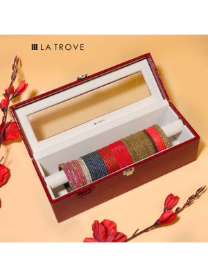 Buy La Trove Premium Single Rod Bangle Box with Glass Top Online