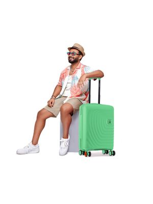 Buy Nasher Miles Boston Green Hard-Sided Polypropylene Trolley Bag (S ...