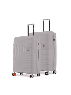 Buy Nasher Miles Boston Grey Hard-Sided Polypropylene Trolley Bag (Pack ...