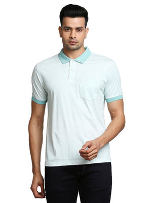 Buy ColorPlus Light Blue Polo T-Shirt Online