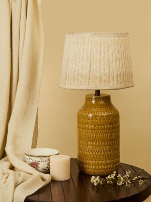 Fabindia Lighting : Buy Fabindia Aaakarsh Samara Embossed Table Lamp ...