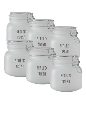 Buy Femora Frost Glass Jars & Airtight Steel Lid, 900 Ml, (Pack Of 2 ...