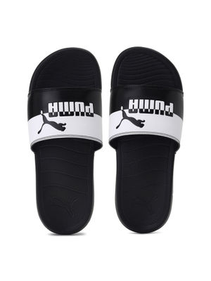 Puma Sliders : Buy Puma Popcat 20 Split Unisex Black Sliders Online ...