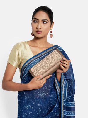 Buy Fabindia Fabric Embroidered Clutch Bag Online