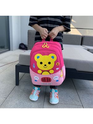 Buy SYGA Kids Bear Cartoon Backpack - Red Online