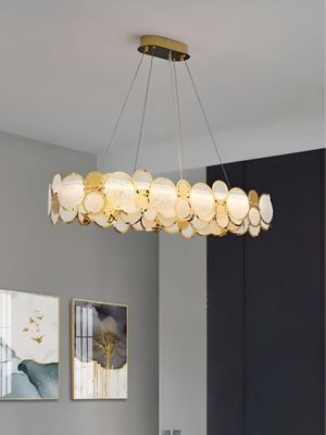 Buy The Art House 800mm Modern Luxury Lustre Gold Steel Led Hanging ...