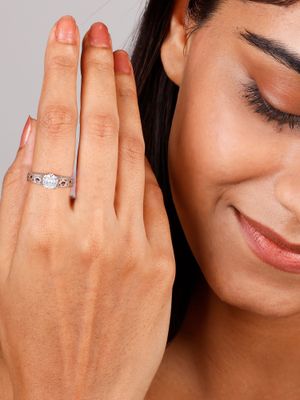 Buy GIVA Sterling Silver Shine Like A Star Filigree Ring Online