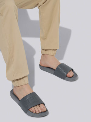 Buy Neeman's Grey Cushy Foam Slides (UK 6) Online