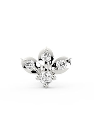 Buy Ayanika Bis Hallmark 18K Gold Lab-Grown Diamond Silver Nose Pin Online