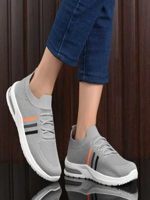 Shoetopia Sports Shoes : Buy Shoetopia Women Grey Textile Walking Shoes ...