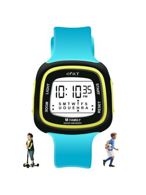 Buy Spiky Unique Square Blue Multi Functional Sports Digital Watch (M ...