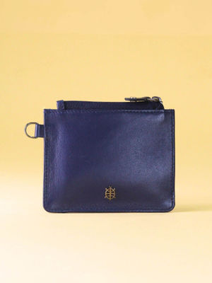Buy Tortoise Grace 100% Genuine Leather Women Card Holder Navy Blue ...