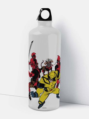 Buy Macmerise Deadpool Wolverine Squad Sipper Bottle Alluminium White ...