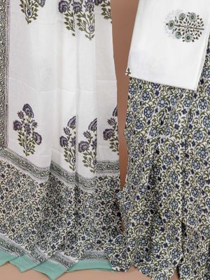 Advit Prints Dress Material : Buy Advit Prints Blue Cherry Suit (Set of ...