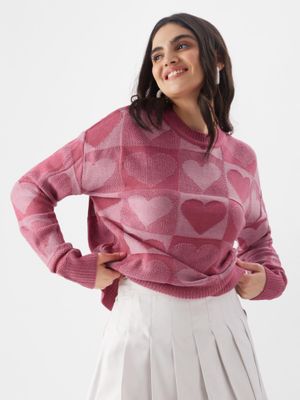 Buy The Souled Store Original Love Struck Women Knitted Sweater Online