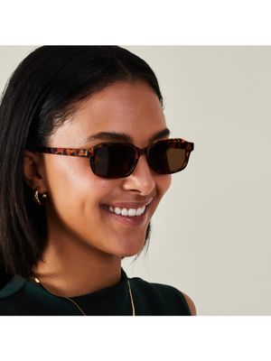 Buy Accessorize London Womens Mini Crystal Tortoise Shell Square ...