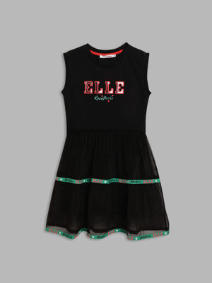 Buy Elle Kids Girls Black Sequins Dress Online