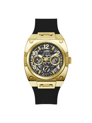 Buy Guess Men Black Rectangle Stainless Steel Dial Analog Watch ...