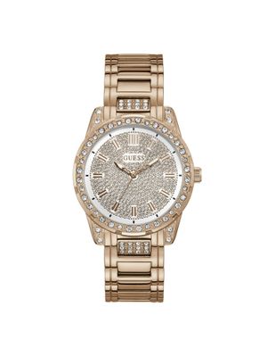 Buy Guess Women White Round Stainless Steel Dial Analog Watch-U1337L5M ...