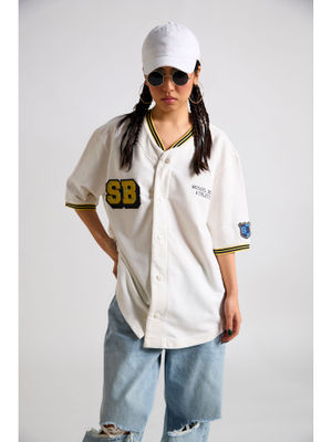 Buy The Clothing Factory Mussel Beach Athletics Varsity Shirt Online