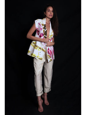 Buy Seesa Marzipan Blazer with Broken Flower Print Online