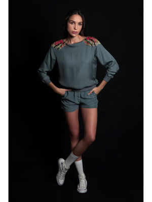 Buy Seesa Titanium Top with Organza Online