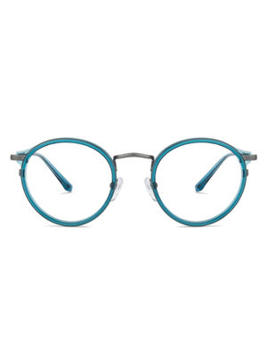 Buy Lenskart Blu Grey Round Small Blue Cut Anti-Glare Zero Power ...