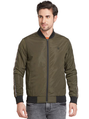 Buy Being Human Men Full Sleeves Olive Solid Jacket Online