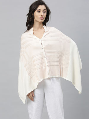 Buy Rareism Pink Checks Cape Shrug (One Size) Online