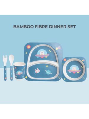 Buy Polka Tots Eco Friendly 5 Pc Bamboo Fiber Dinner Set For Toddler ...