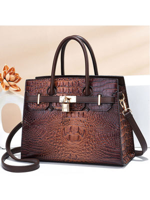 Buy Angeline Brown Sling Bag with Lock Design Online