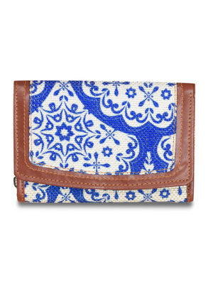 ZOUK Wallets : Buy Zouk Womens Floral Blue Pottery Three Fold Wallet ...