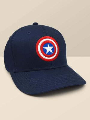 Buy Free Authority Official Captain America Printed Navy Blue Mens Cap ...